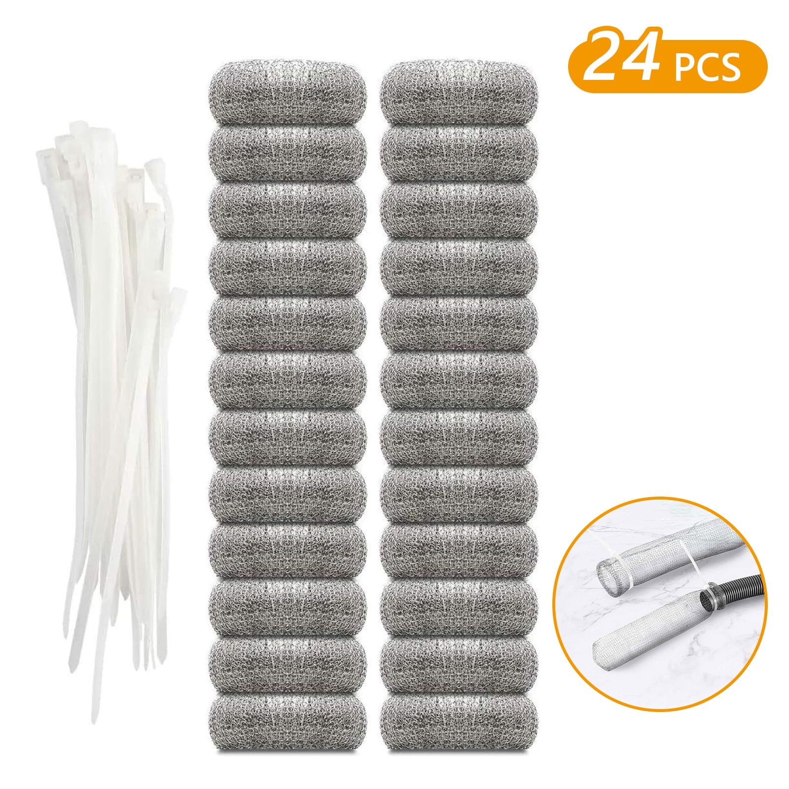 Tripumer 24 Pcs Stainless Steel Lint Traps Lint Snare Traps Washer Hose ...