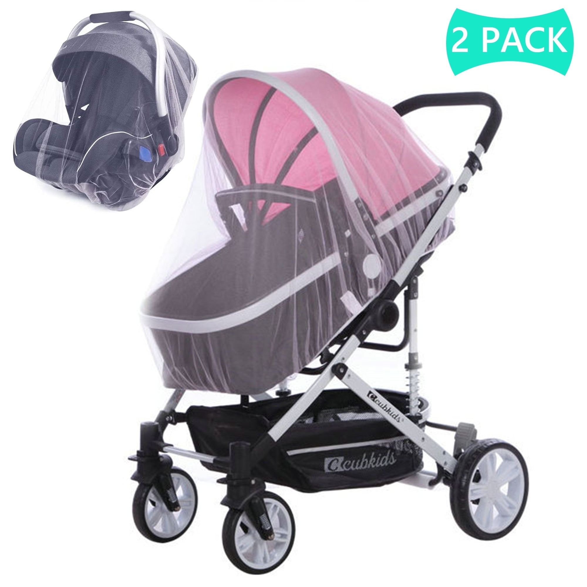 Tripumer 2Pack Stroller Mosquito Net Full Cover Mosquito Net Portable ...