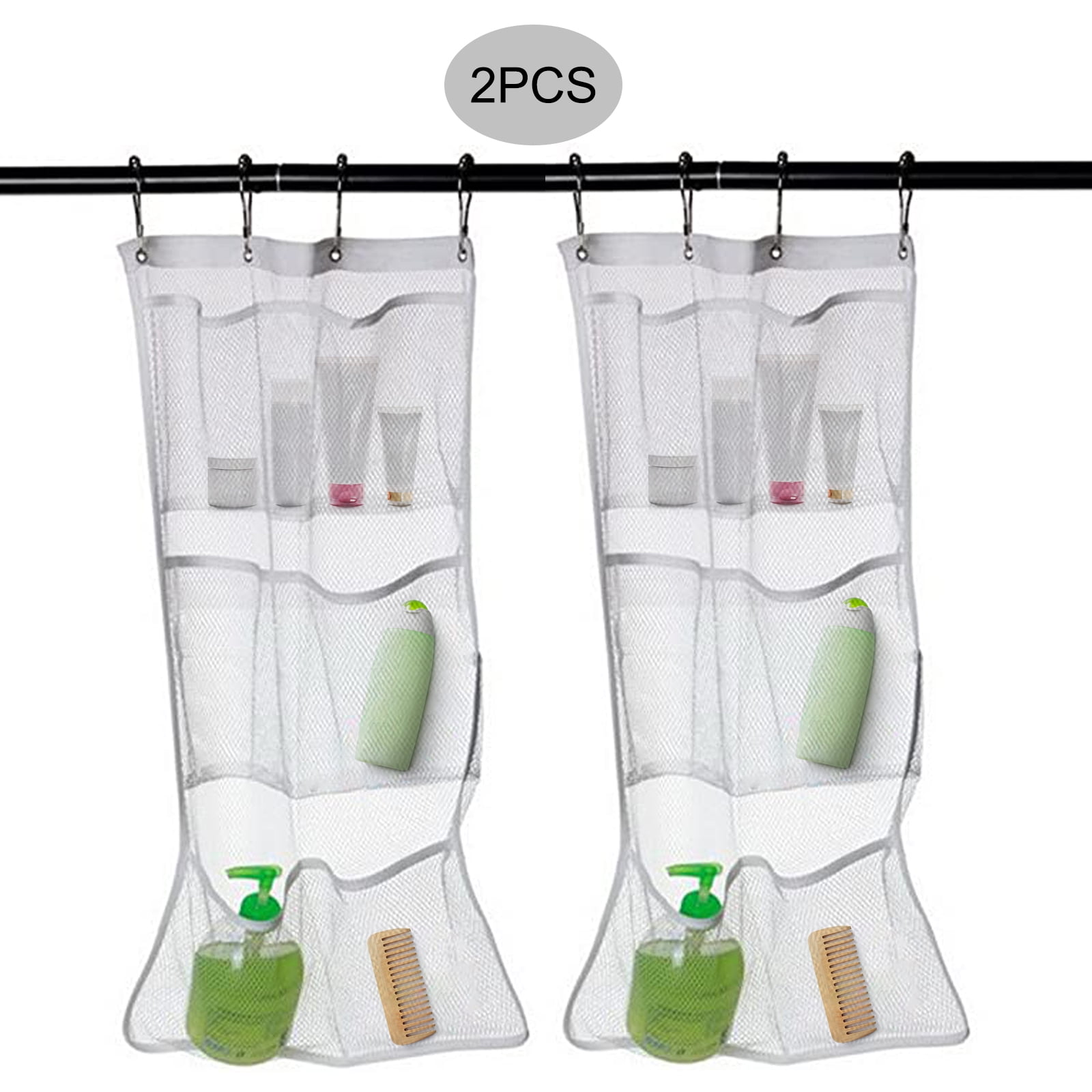 Tripumer Portable 6-Pocket Hanging Mesh Shower Caddy for Dorm & College ...