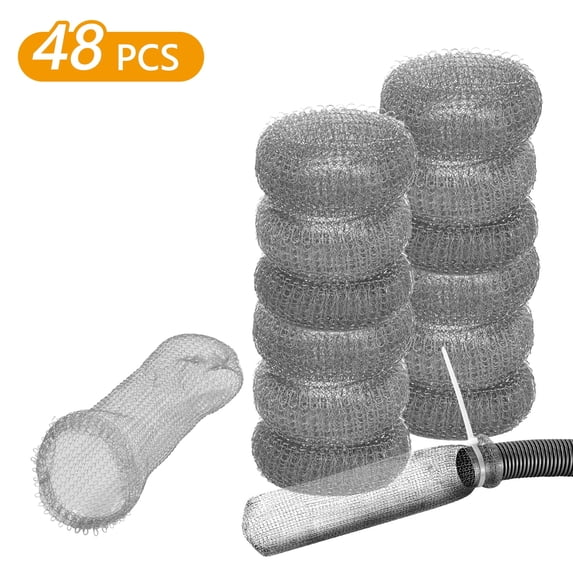 Tripumer 48 Pcs Stainless Steel Lint Traps Lint Snare Traps Washer Hose ...