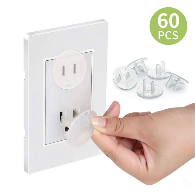 Tripumer 60 Pack Outlet Plug Cover Clear Proof Plug Protector Safety ...