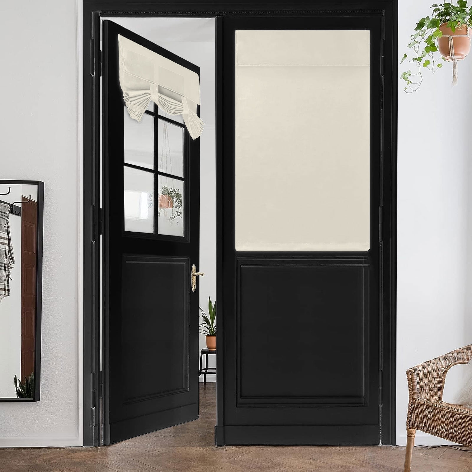 Tripumer Blackout Door Curtains Privacy French Door Curtains 26inch x ...