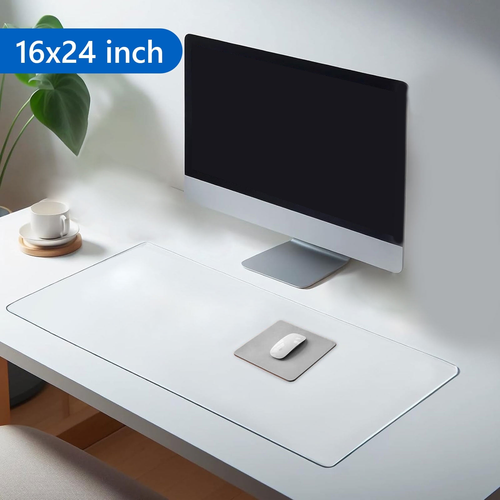 Tripumer Clear Desk Pad Desk Protector Mat 16 x 24 inch Transparent ...