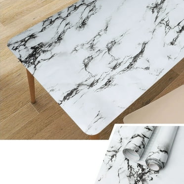 48x197inch Extra Wide Black White Marble Wallpaper Peel Stick Glossy ...