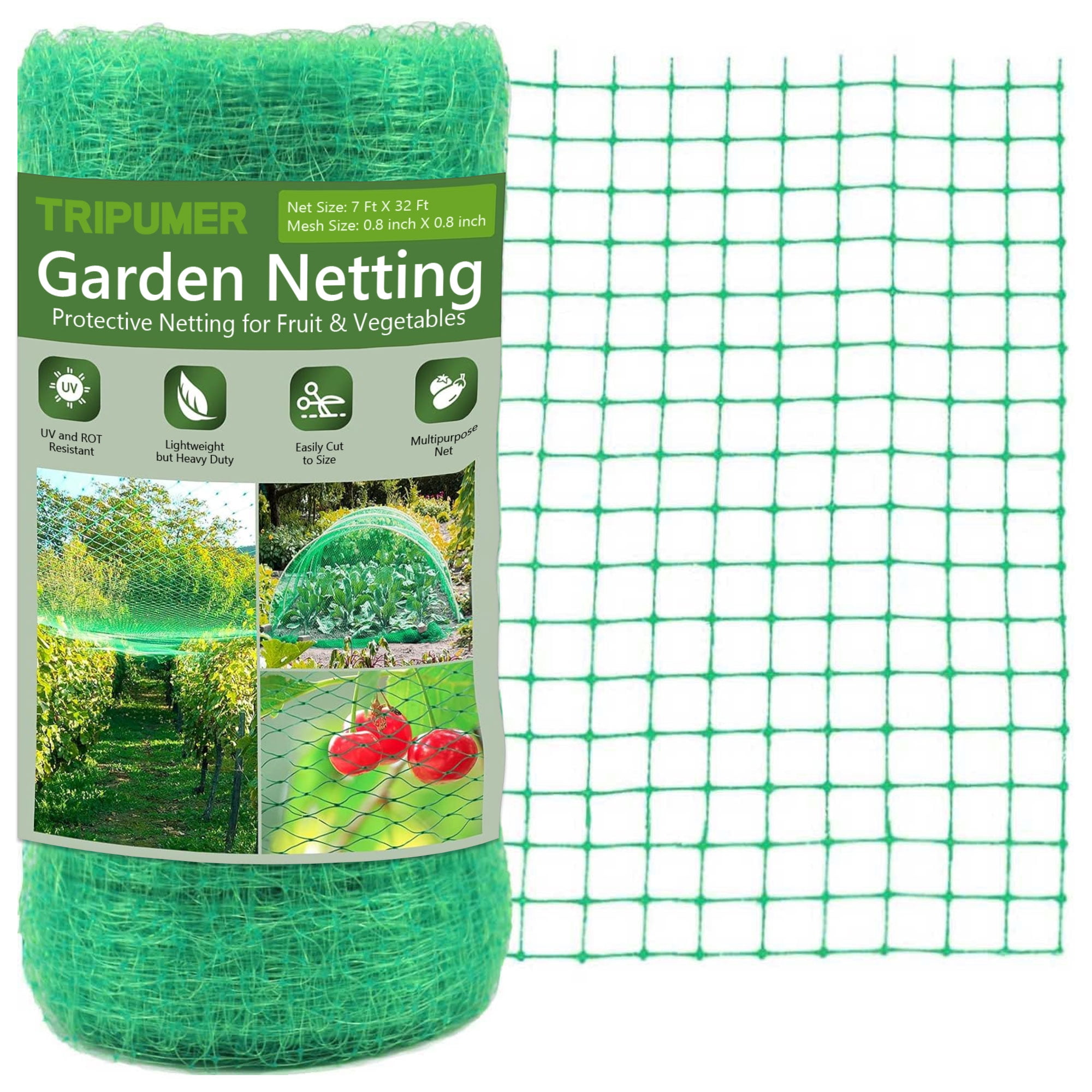 Tripumer Green Anti-Bird Netting 7 x 32ft Bird and Deer Protection ...