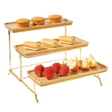 Gibson Elite Gracious Dining 3 Tier Rectangular Serving Platter Cake ...