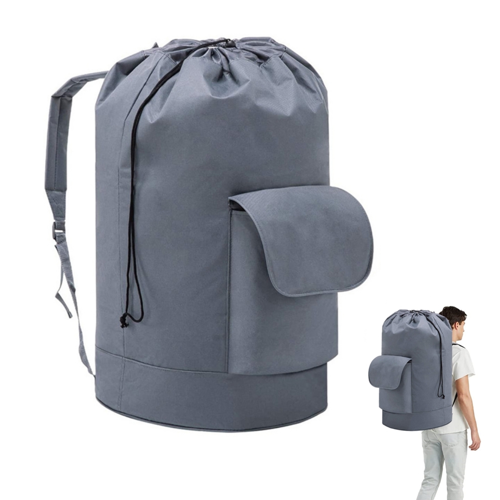 Better Homes & Gardens Grey Pumice Drawstring Laundry Bag 2-Pack ...