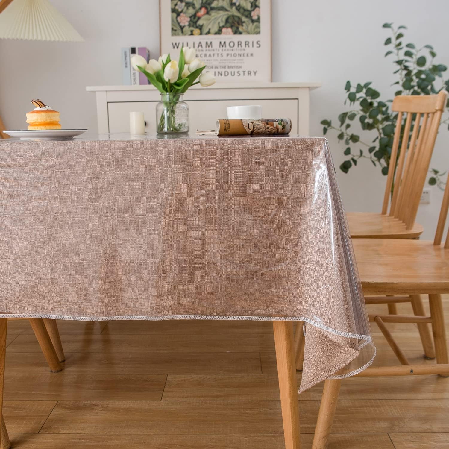 Tripumer Plastic Table Cover Protector 60 x 84 inch Clear Table Cloth ...