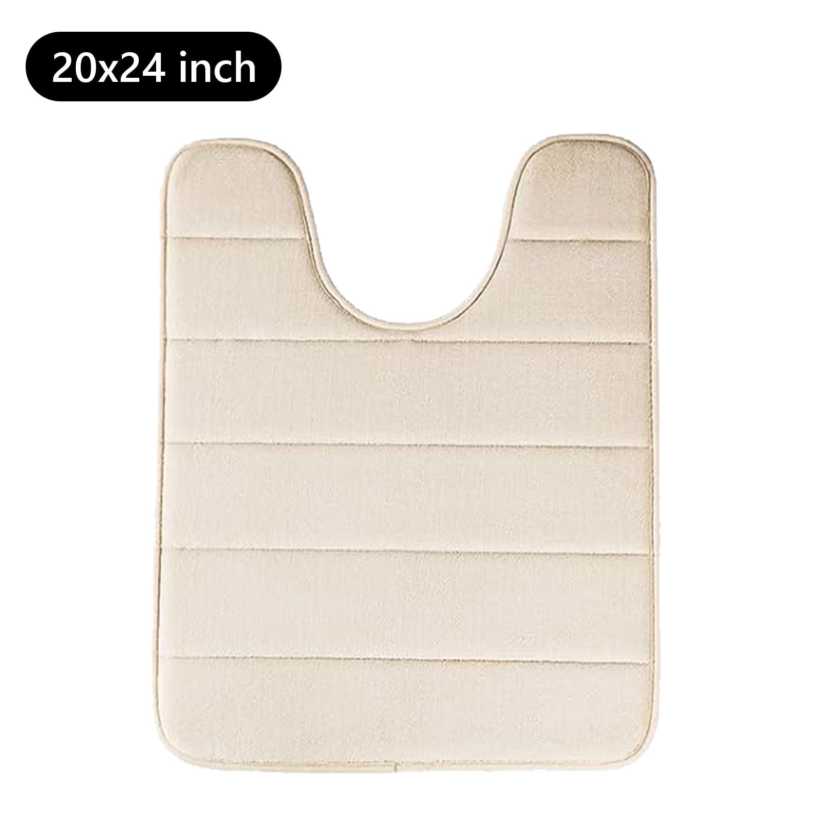Tripumer U-Shaped Mat Contour Memory Foam Toilet Mat 20 x 24 inch ...