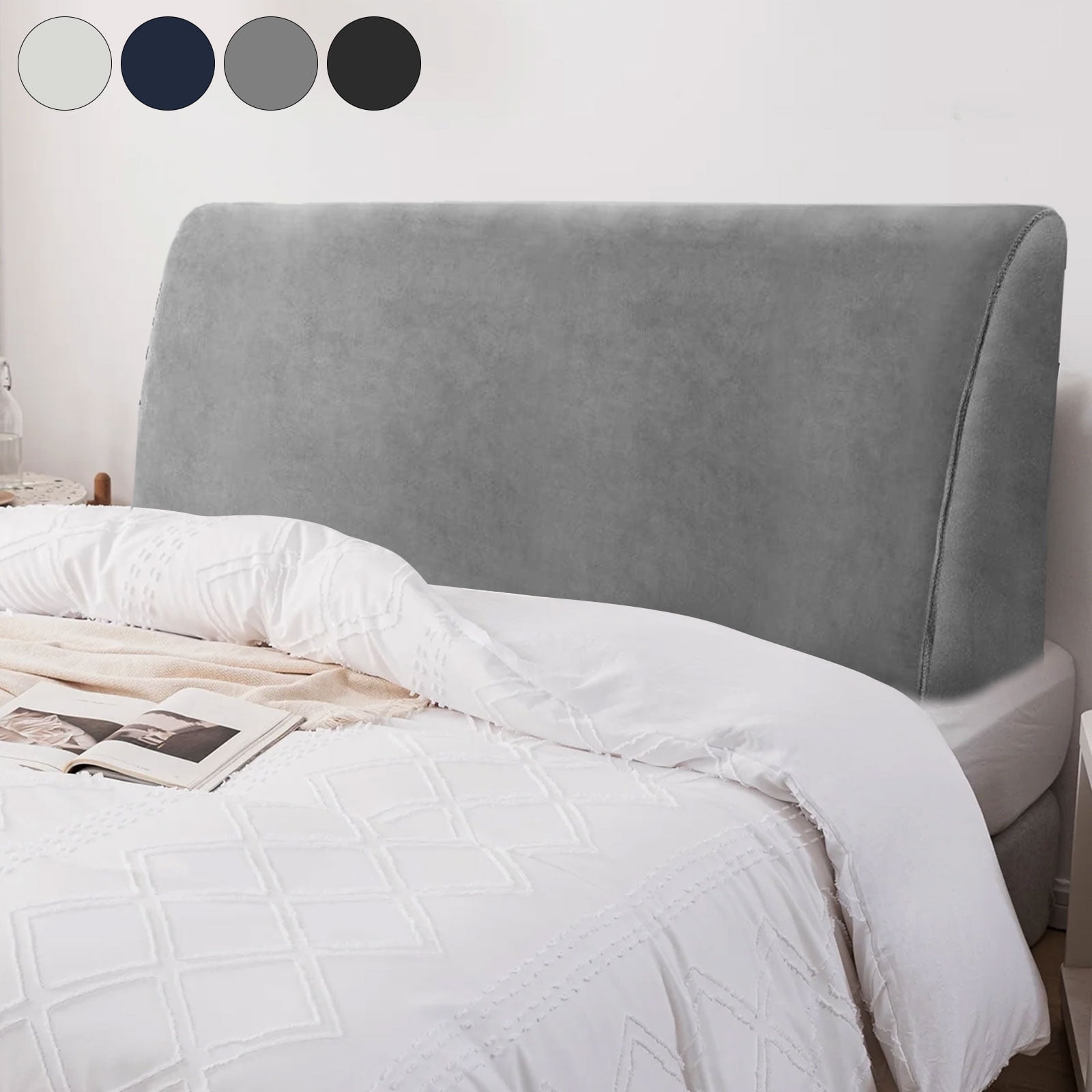Tripumer Velvet Bed Headboard Cover Headboard Slipcover Covers ...
