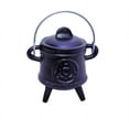 Triquetra 4.5" Small Cast Iron Cauldron with Lid and Carry Handle for ...