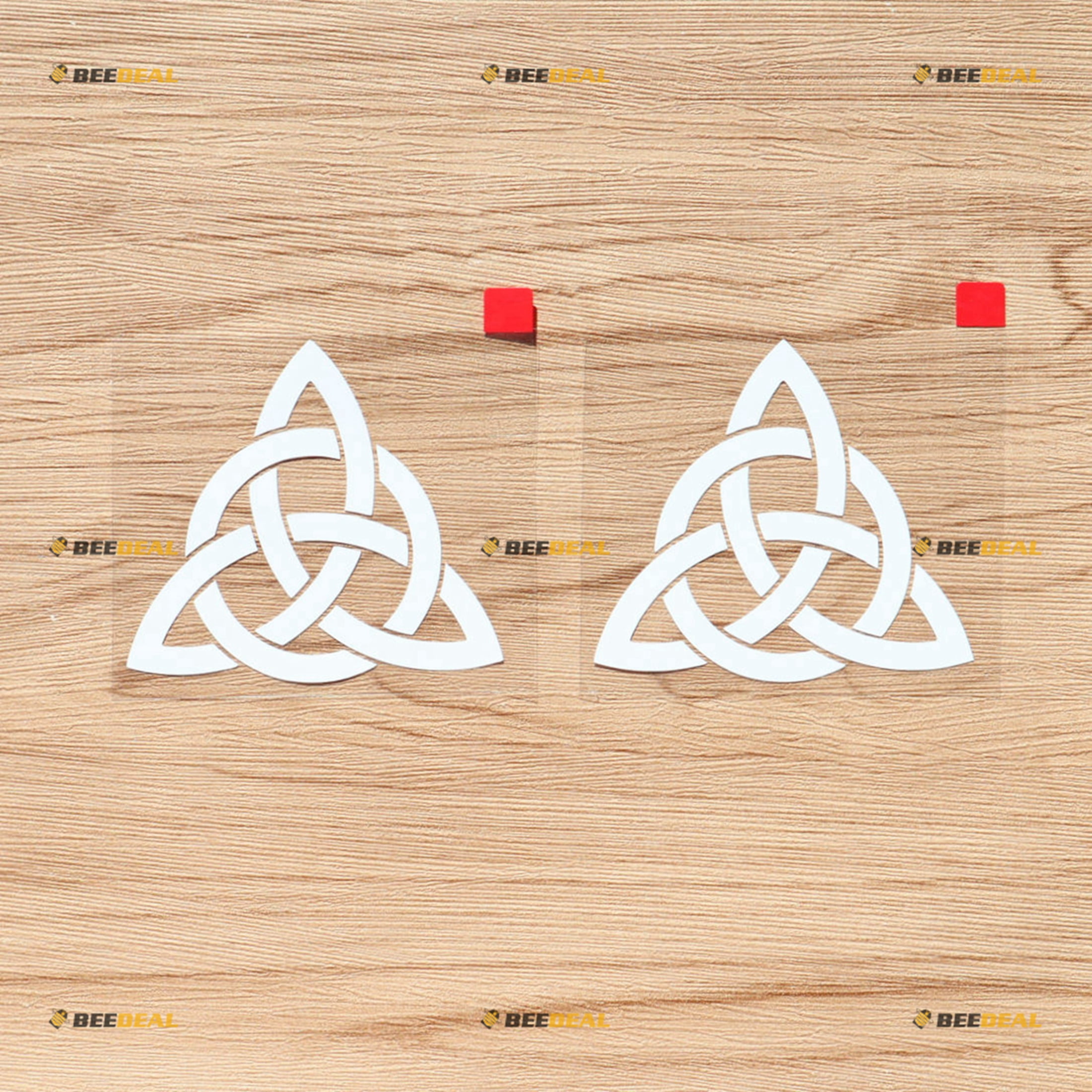 Triquetra Celtic Trinity Knot Symbol Vinyl Decal Sticker - 2 Pack White ...