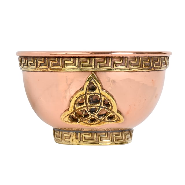 Triquetra Copper Offering Bowl for Altar Use, Rituals, Incense ...