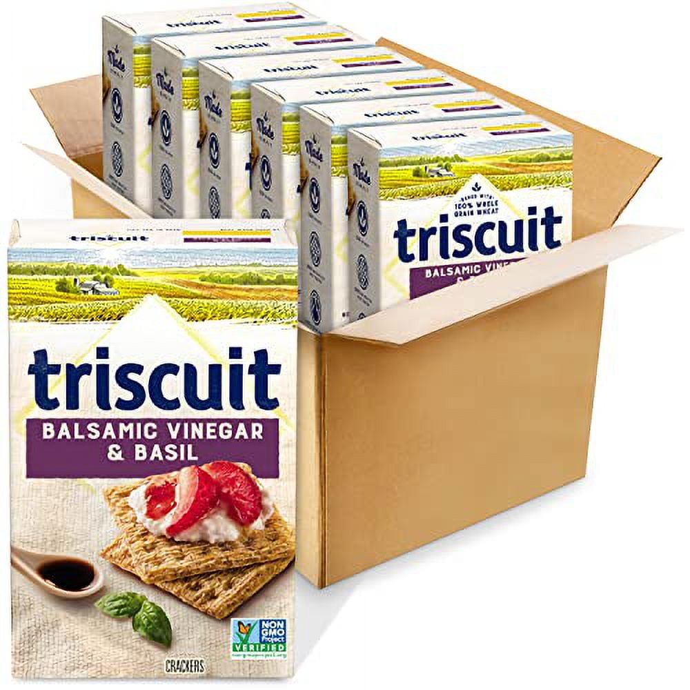 Triscuit Balsamic Vinegar & Basil Whole Grain Wheat Crackers, 6 - 8.5 ...