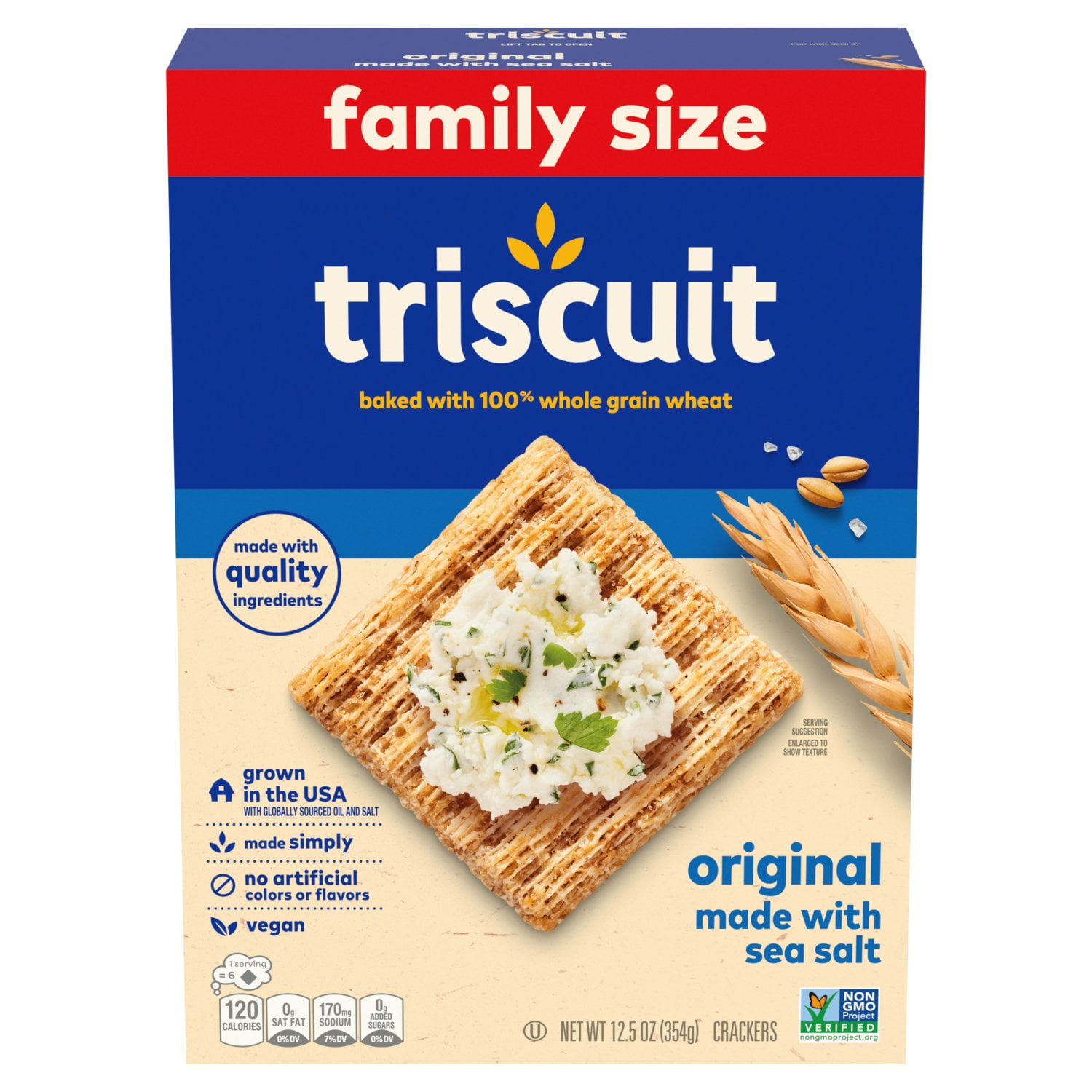 Triscuit Crackers Whole Grain Wheat With Sea Salt Original 12.5 oz ...