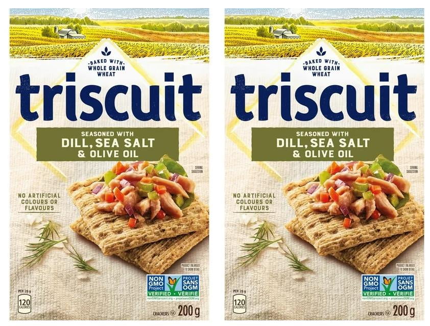 Triscuit Dill Sea Salt & Olive Oil Snacking Crackers, 200g (2 Pack ...