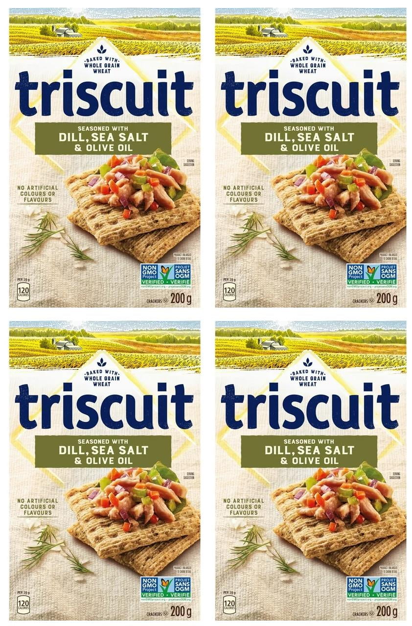 Triscuit Dill Sea Salt & Olive Oil Snacking Crackers, 200g (4 Pack ...