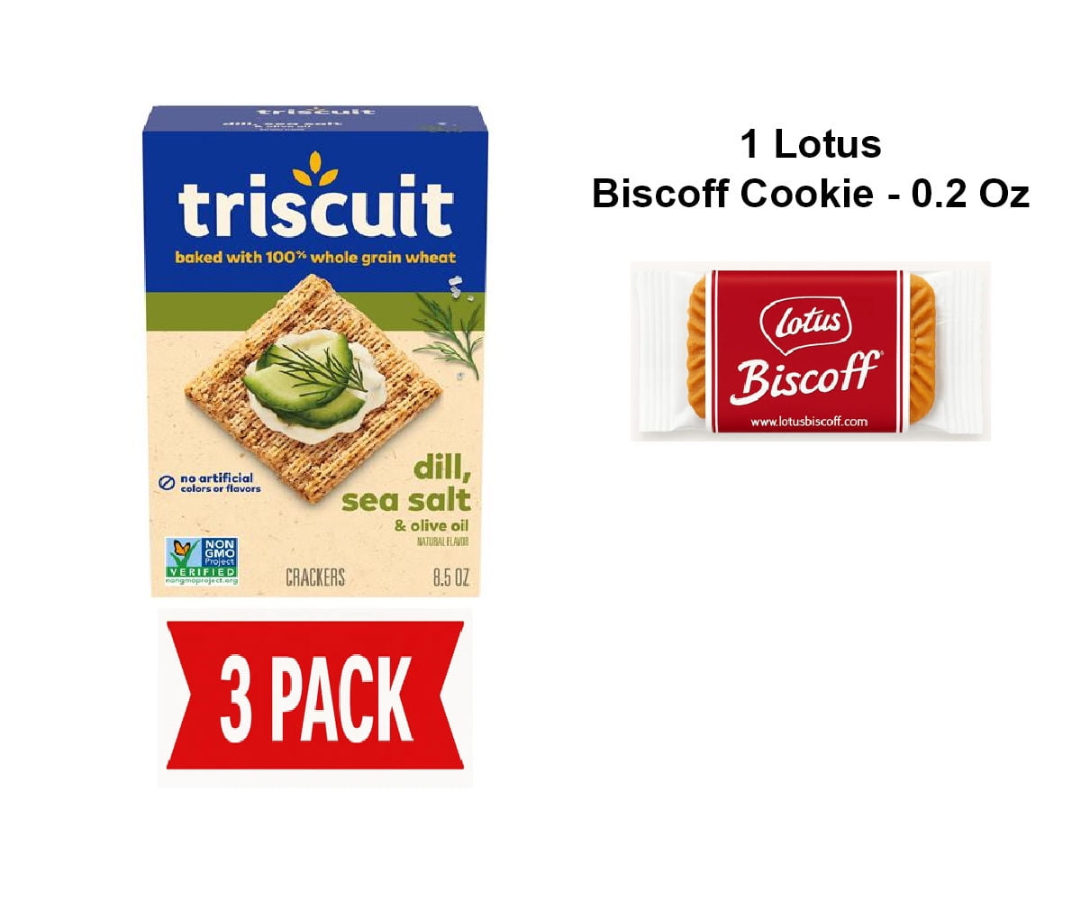Triscuit Dill, Sea Salt & Olive Oil Whole Grain Wheat Crackers, Lunch ...