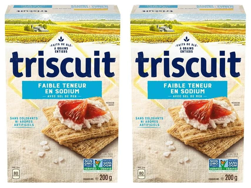 Triscuit Low Sodium Snacking Crackers, 200g (2 Pack) - Walmart.com