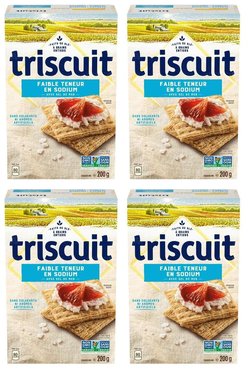 Triscuit Low Sodium Snacking Crackers, 200g (4 Pack) - Walmart.com