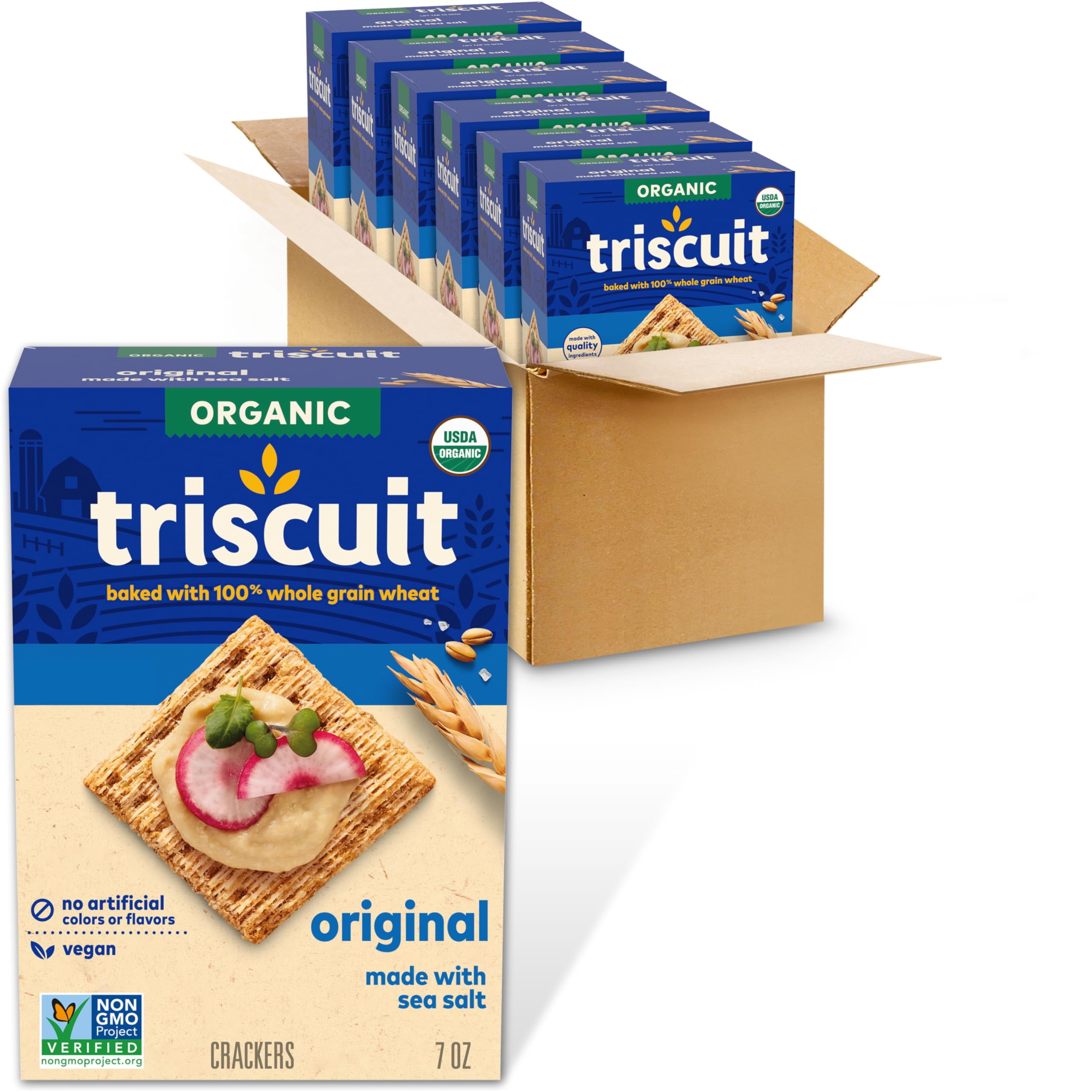 Triscuit Organic Original Whole AKF18 Grain Wheat Crackers, Organic ...