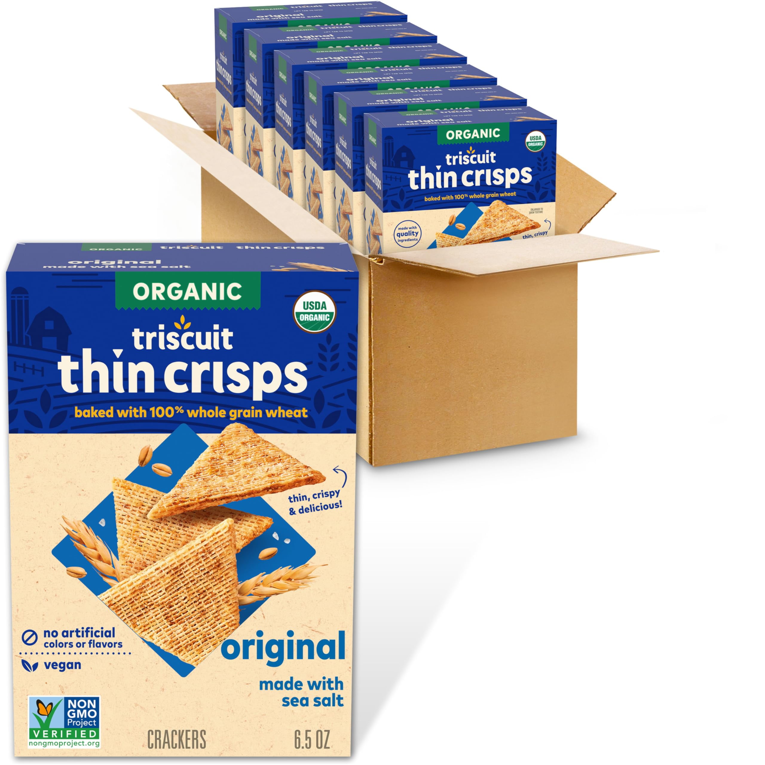 Triscuit Organic Original Whole SAF21 Grain Wheat Crackers, Organic ...