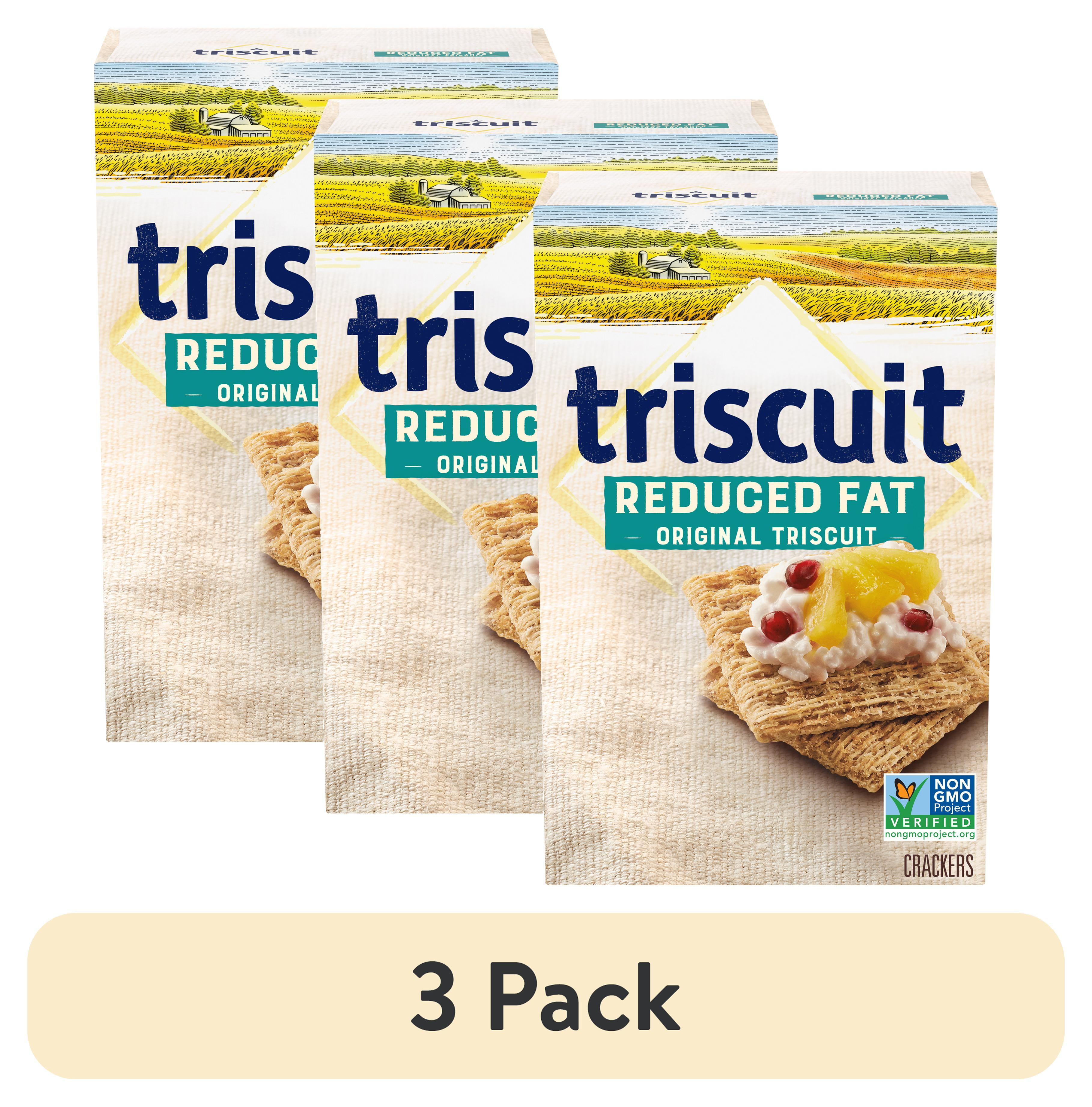 (3 pack) Triscuit Reduced Fat Crackers - Walmart.com