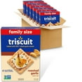 Triscuit Roasted Garlic Whole SBF3 Grain Wheat Crackers, Lunch Snacks ...