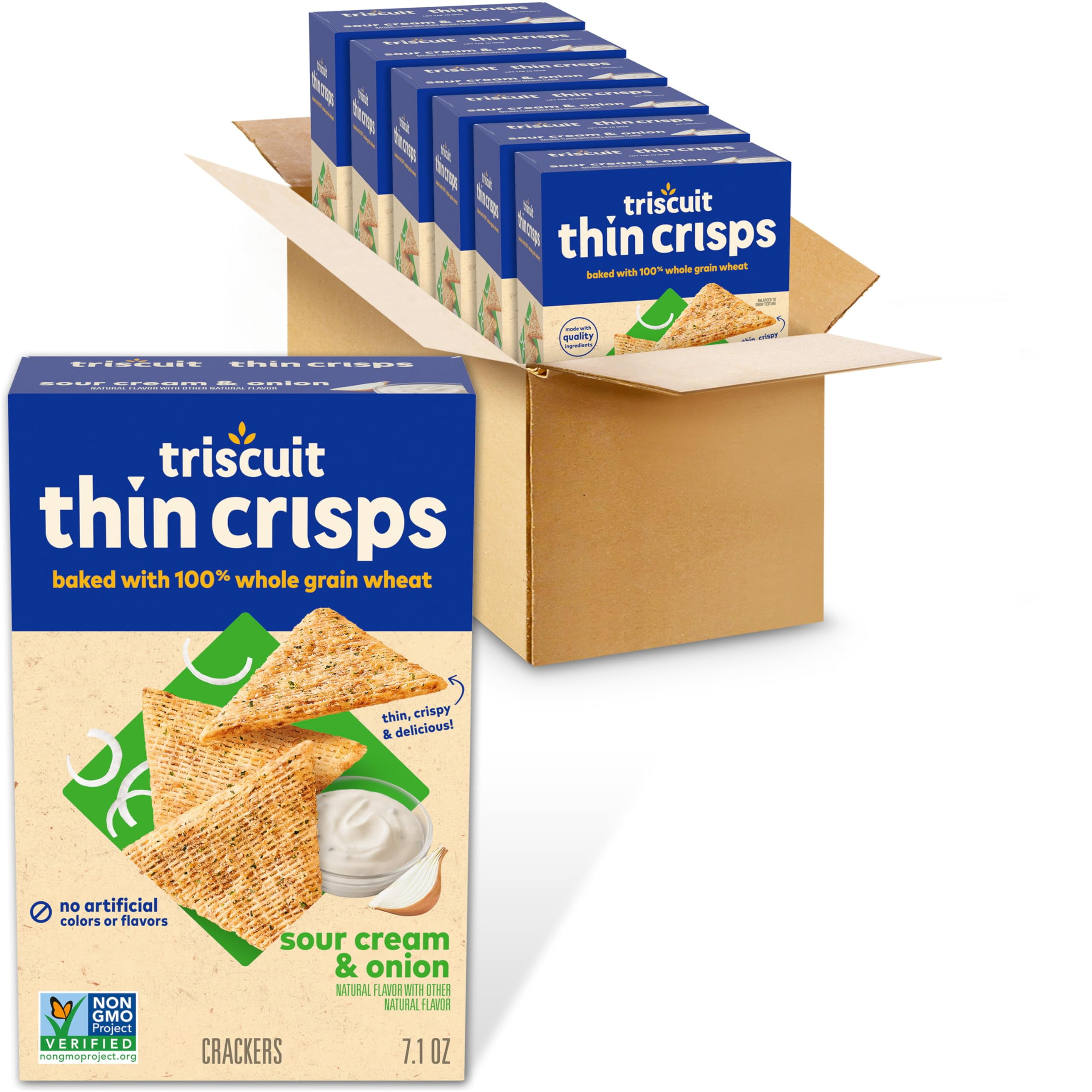 Triscuit Thin Crisps Sour Cream HYZ01 & Onion Whole Grain Wheat ...