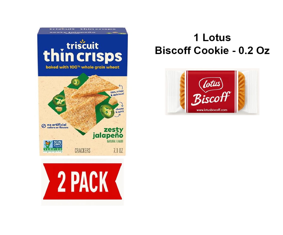 Triscuit Thin Crisps Zesty Jalapeno Whole Grain Wheat Crackers, Lunch ...