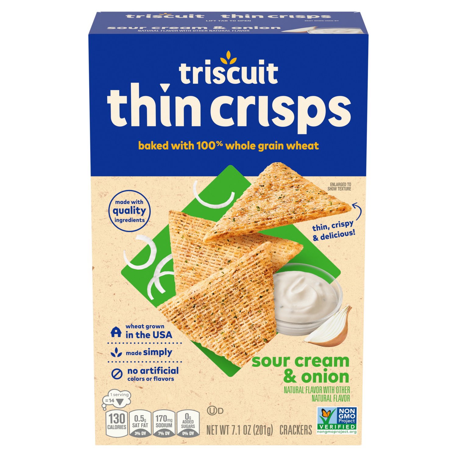 Triscuit Thins Crisp Sour Cream Onion 7.1 oz Package May Vary - Walmart.com