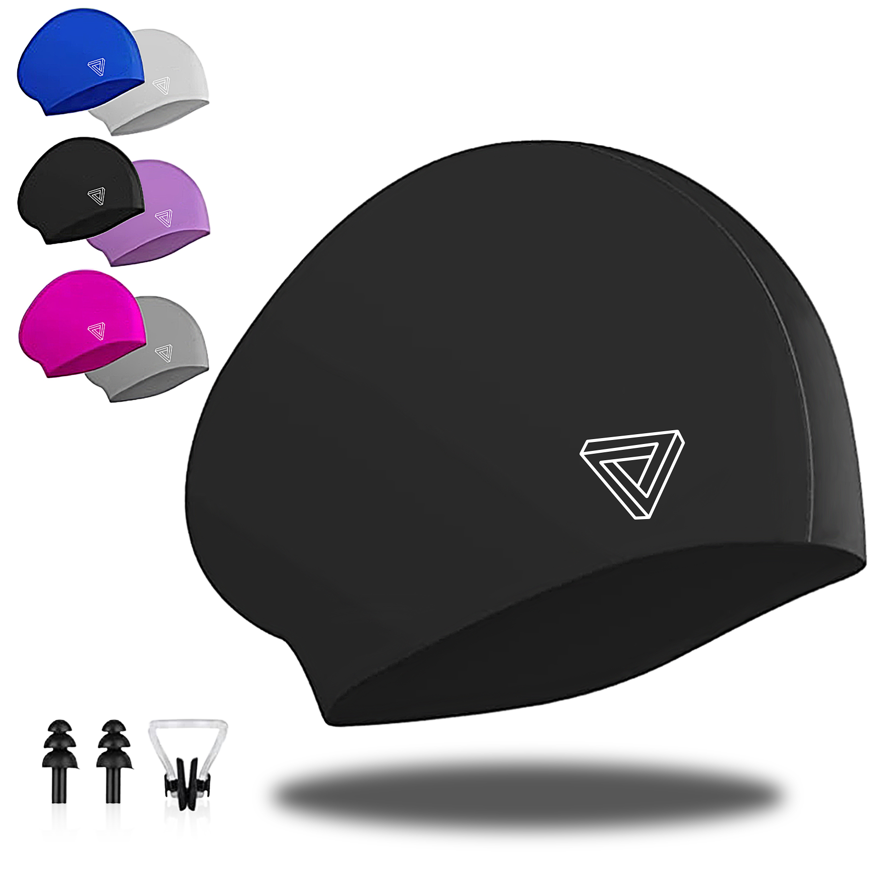 Beemo Swim Bathing Caps for Women & Girls - Retro Style Latex Bubble ...