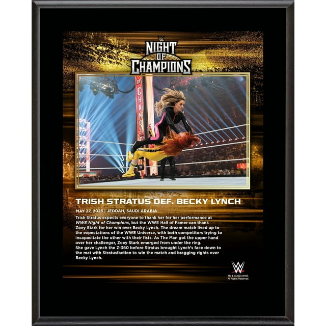 Trish Stratus WWE 10.5" x 13" 2023 Night of Champions Sublimated Plaque ...