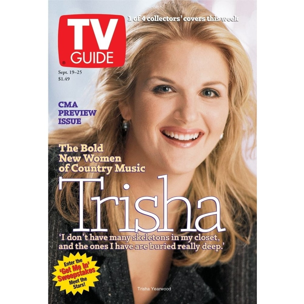 Trisha Yearwood Tv Guide Cover September 19-25 1998. Tv Guide/Courtesy ...