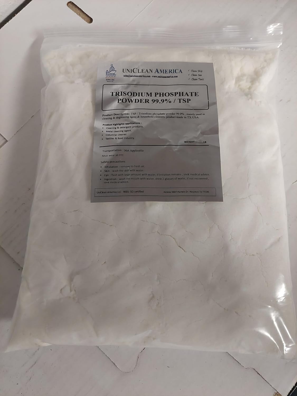 Trisodium Phosphate 99% Purity/TSP (30 LB Poly Bag) - Walmart.com