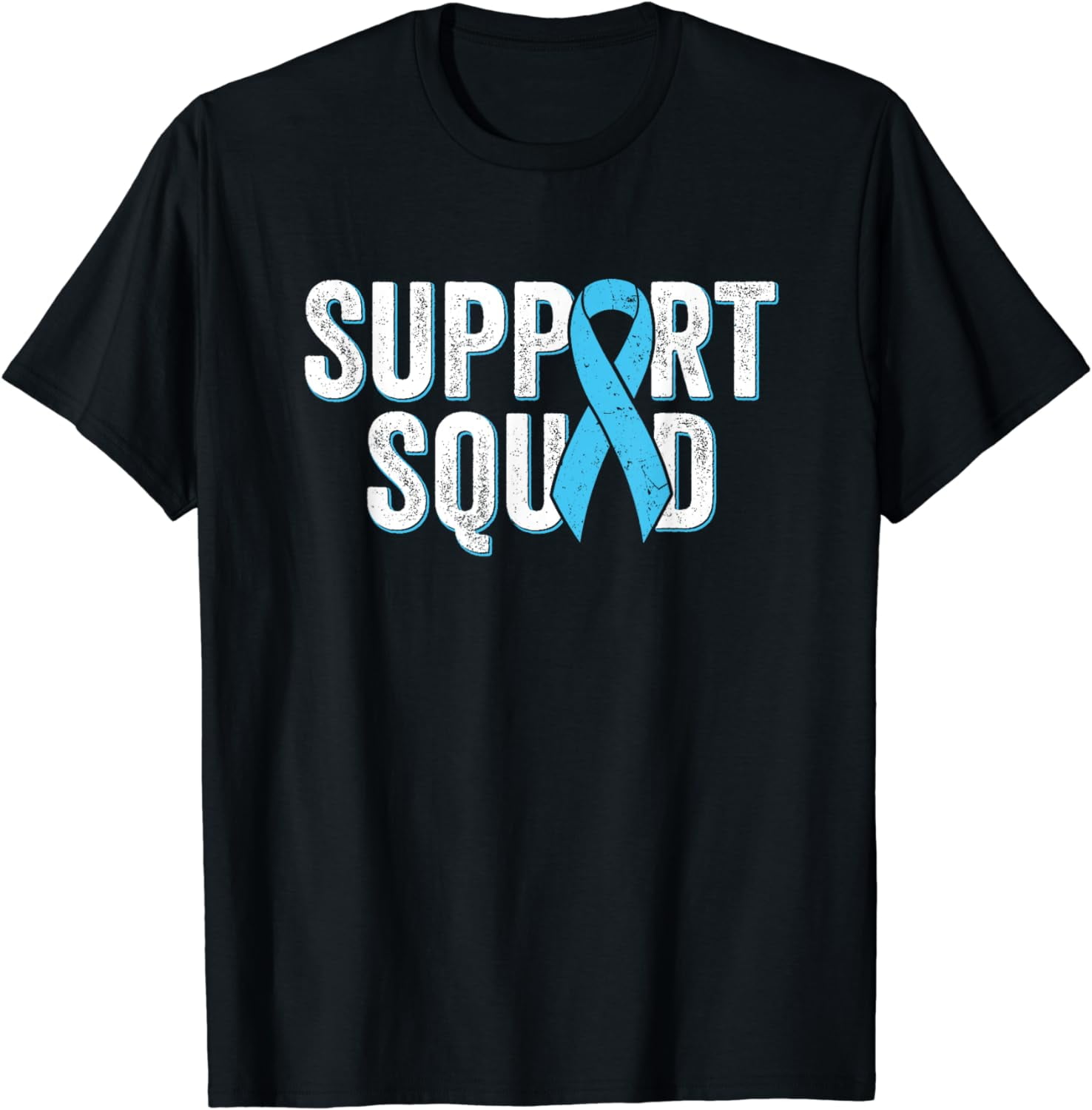 Trisomy 18 Support Squad, Edwards Syndrome Light Blue Ribbon T-Shirt ...