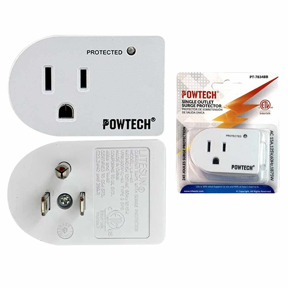 All Top Bargains Electric Adapter - Single Outlet 3 Prong Power Adapter ...