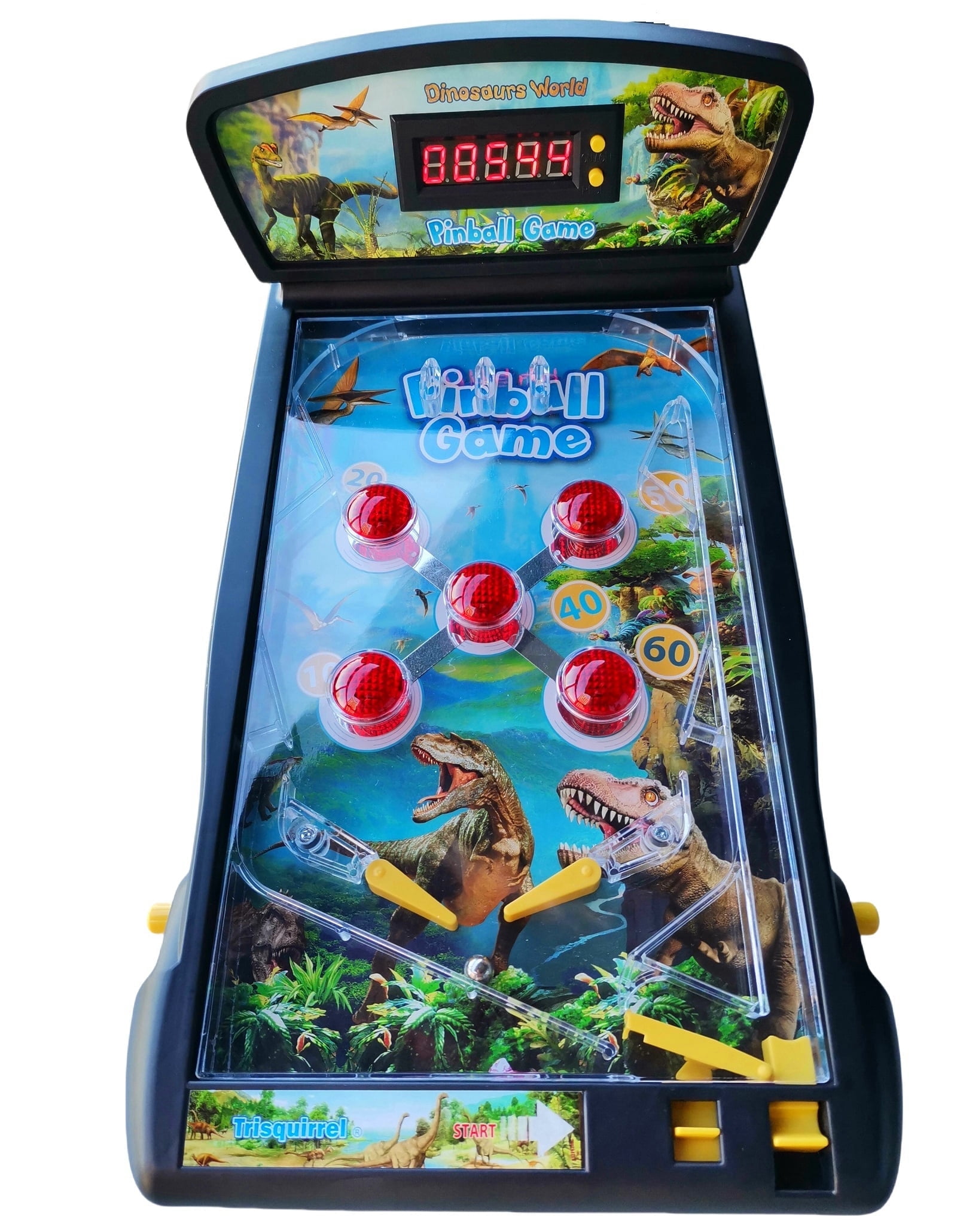 Trisquirrel Electronic Pinball Game, Dinosaurs Tabletop Arcade Machine ...
