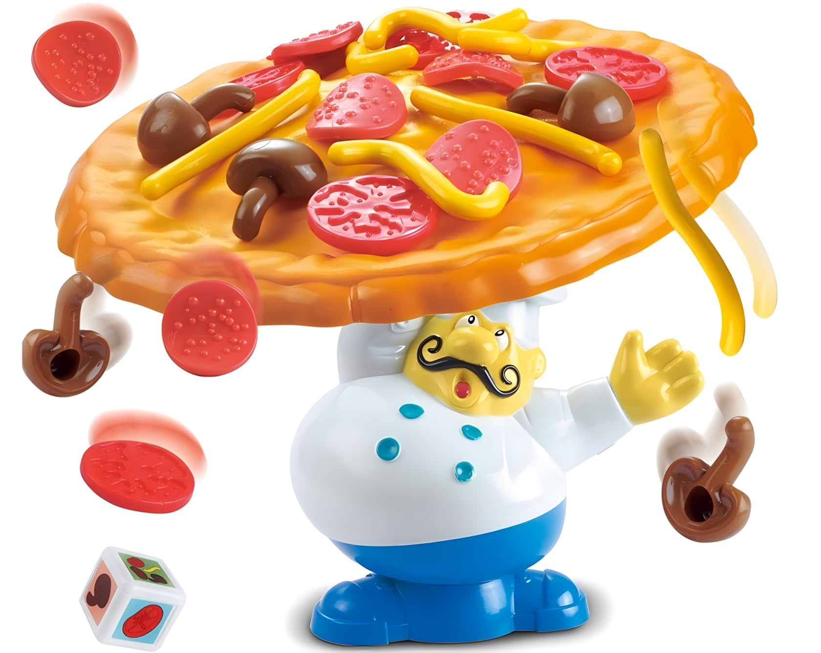 Trisquirrel Topple Pizza Game,Tabletop STF9 Balancing Pizza Toy, Poppa ...