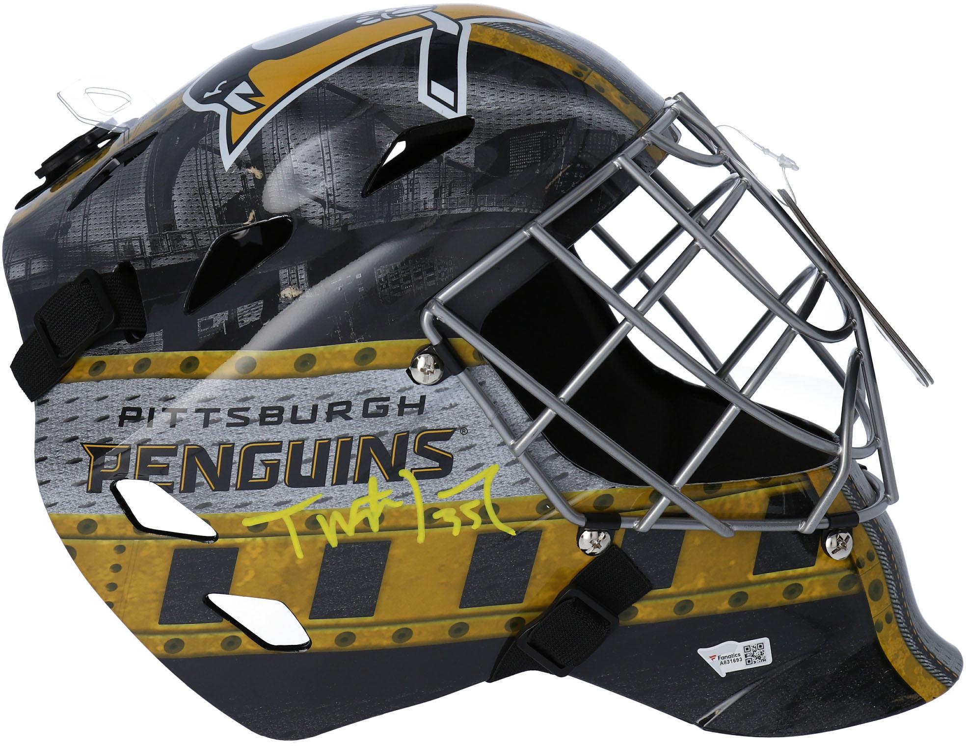Tristan Jarry Pittsburgh Penguins Autographed Replica Goalie Mask ...