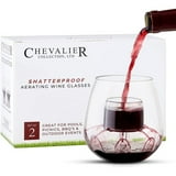 Tritan Shatterproof Aerating Wine Glasses by Chevalier Collection (Set ...