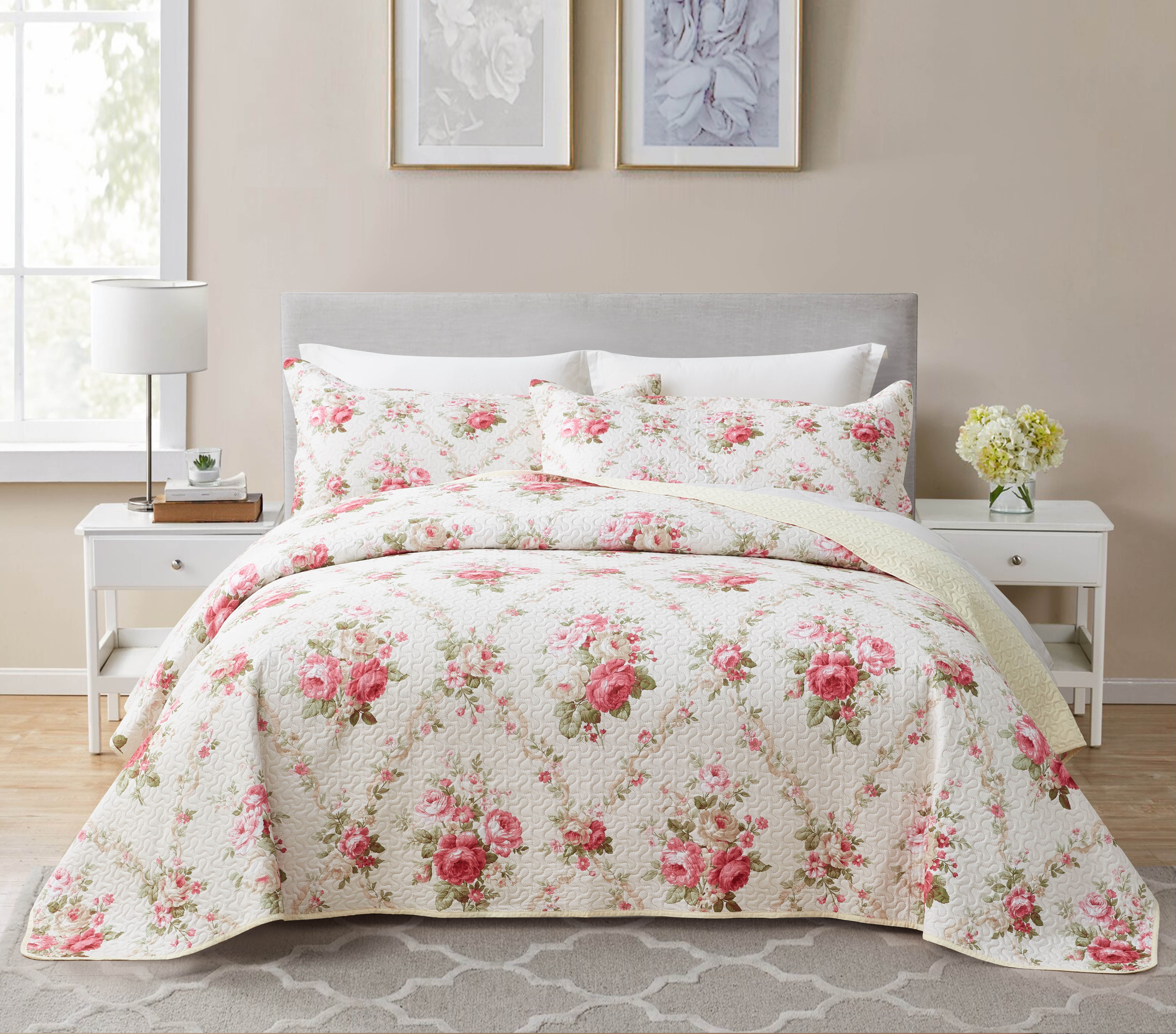 King Size Floral Quilts