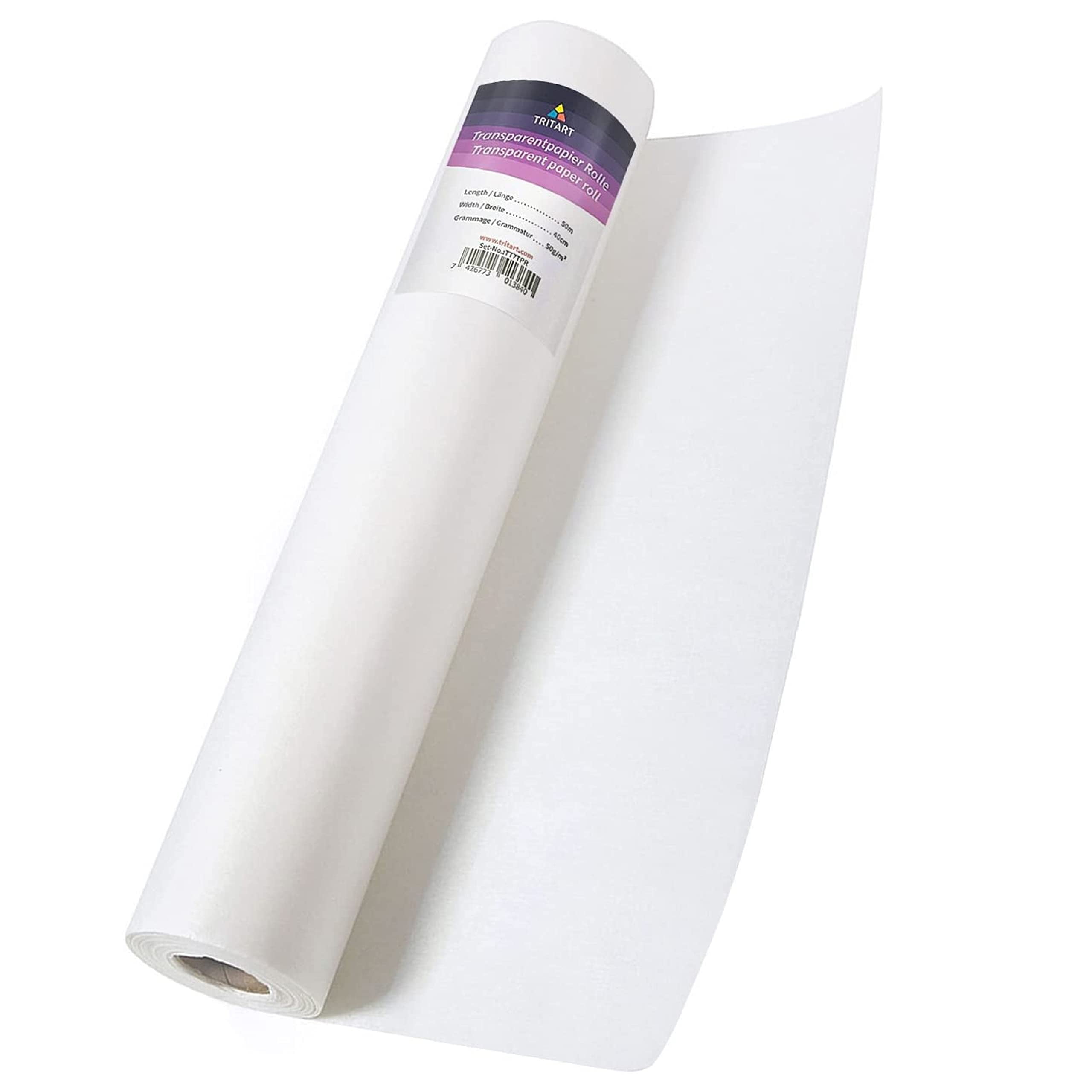 Tritart White Tracing Paper Roll 16 inch x feet - 50 g/m² Sewing ...