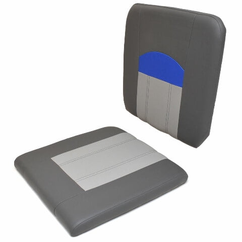 Triton Boat Aft Jump Seat Cushions | 206 Allure Gray / Blue (2 PC ...