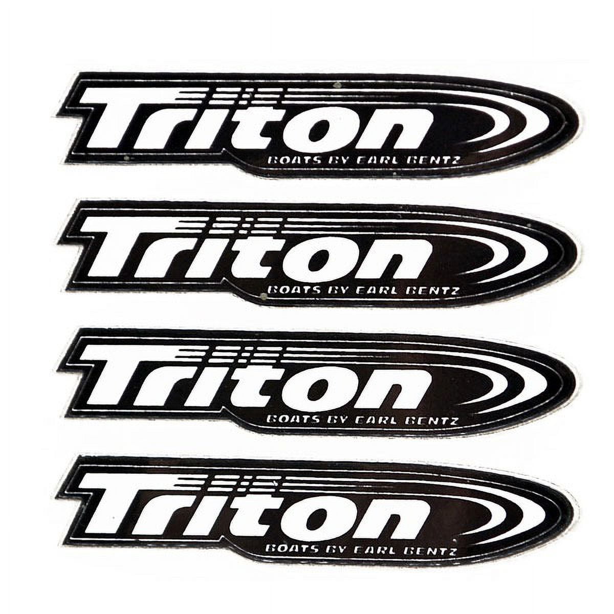 Triton Boat Brand Decal | Boats By Earl Bentz Black White 2 5/8 Inch ...