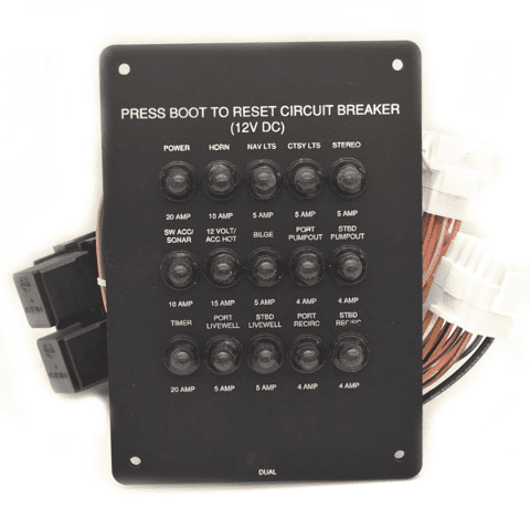 Triton Boat Circuit Breaker Panel TR151P03296 | TRX 12VDC Push Button ...