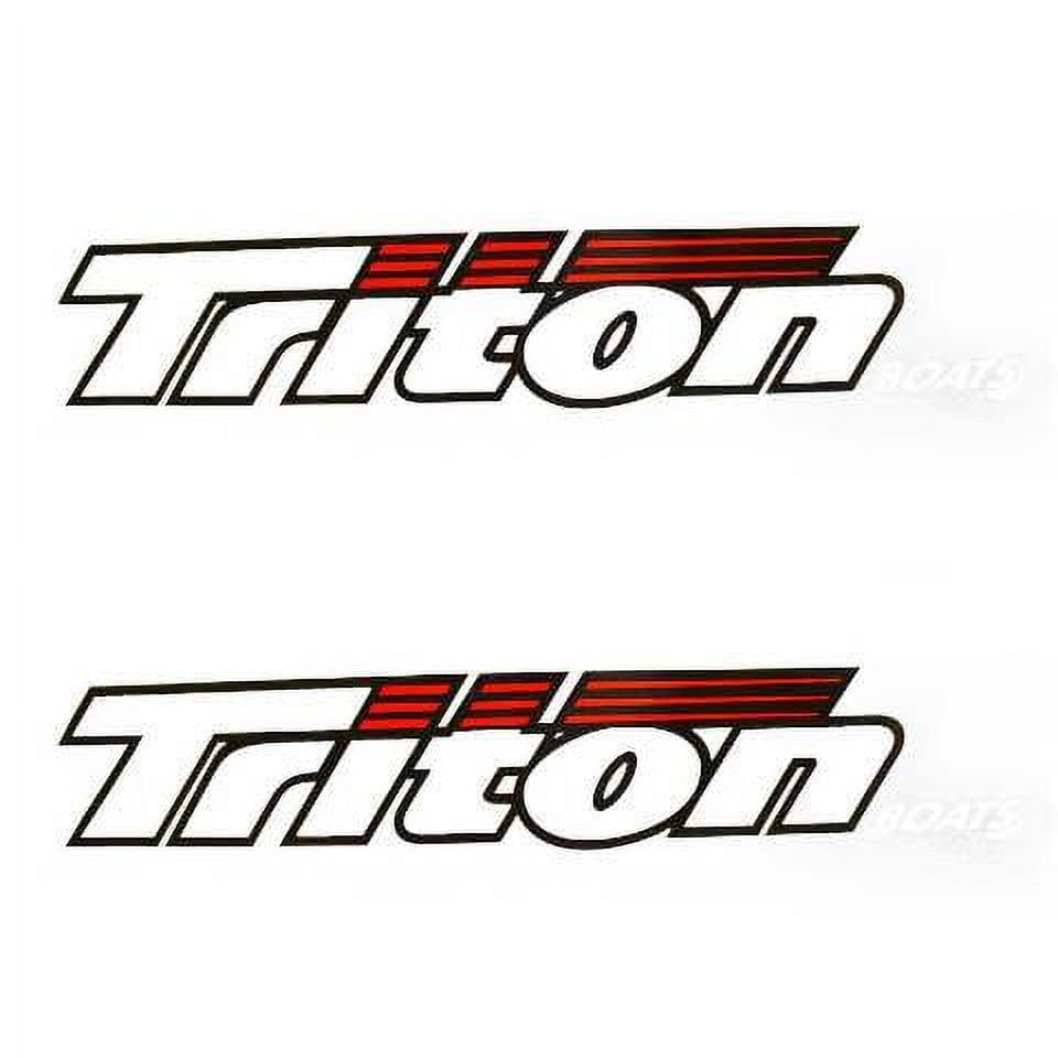Triton Boat Decal 1896841 | 30 5/8 x 5 3/4 Inch White Red Black (Pair ...