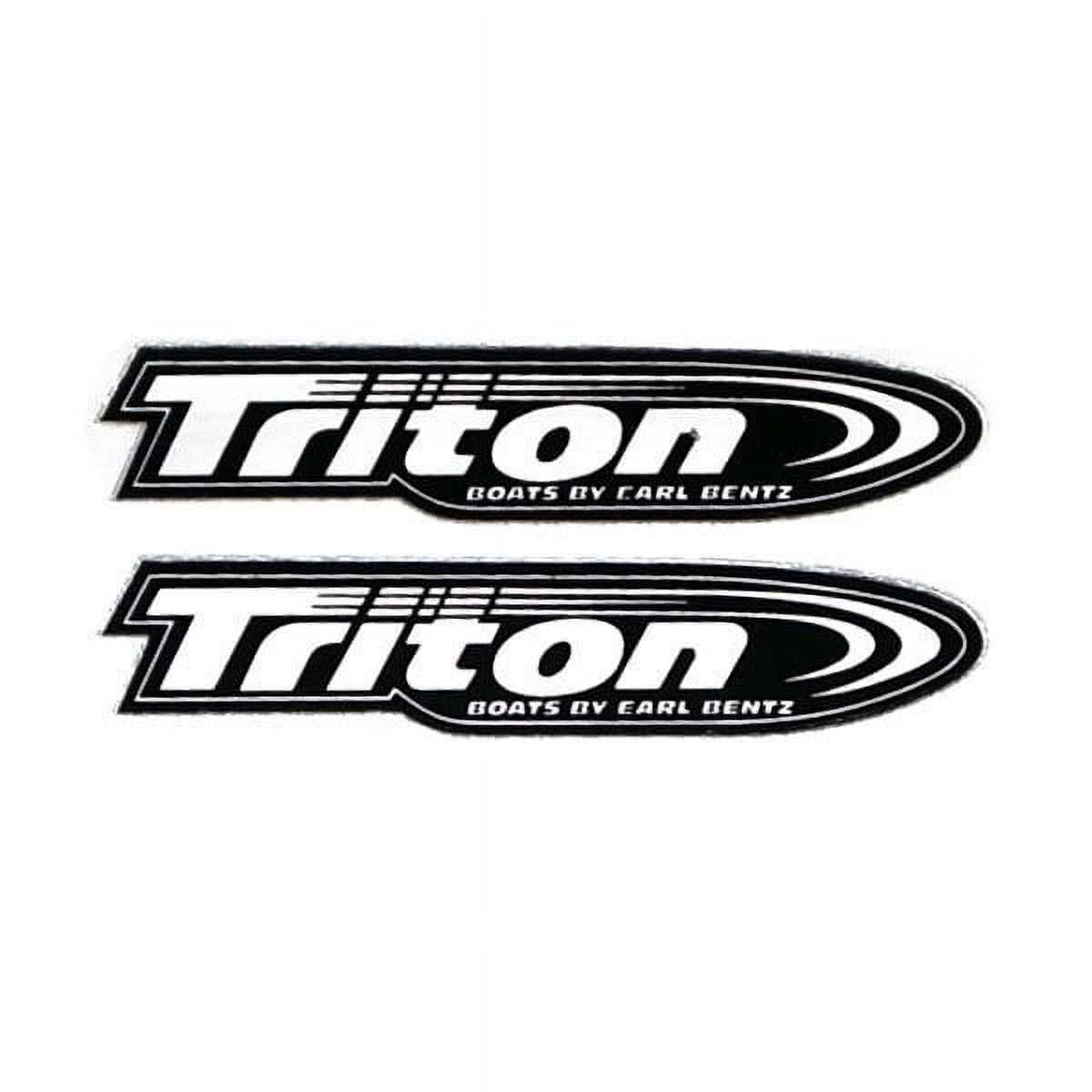 Triton Boat Decal Stickers | White Black Pair - Walmart.com