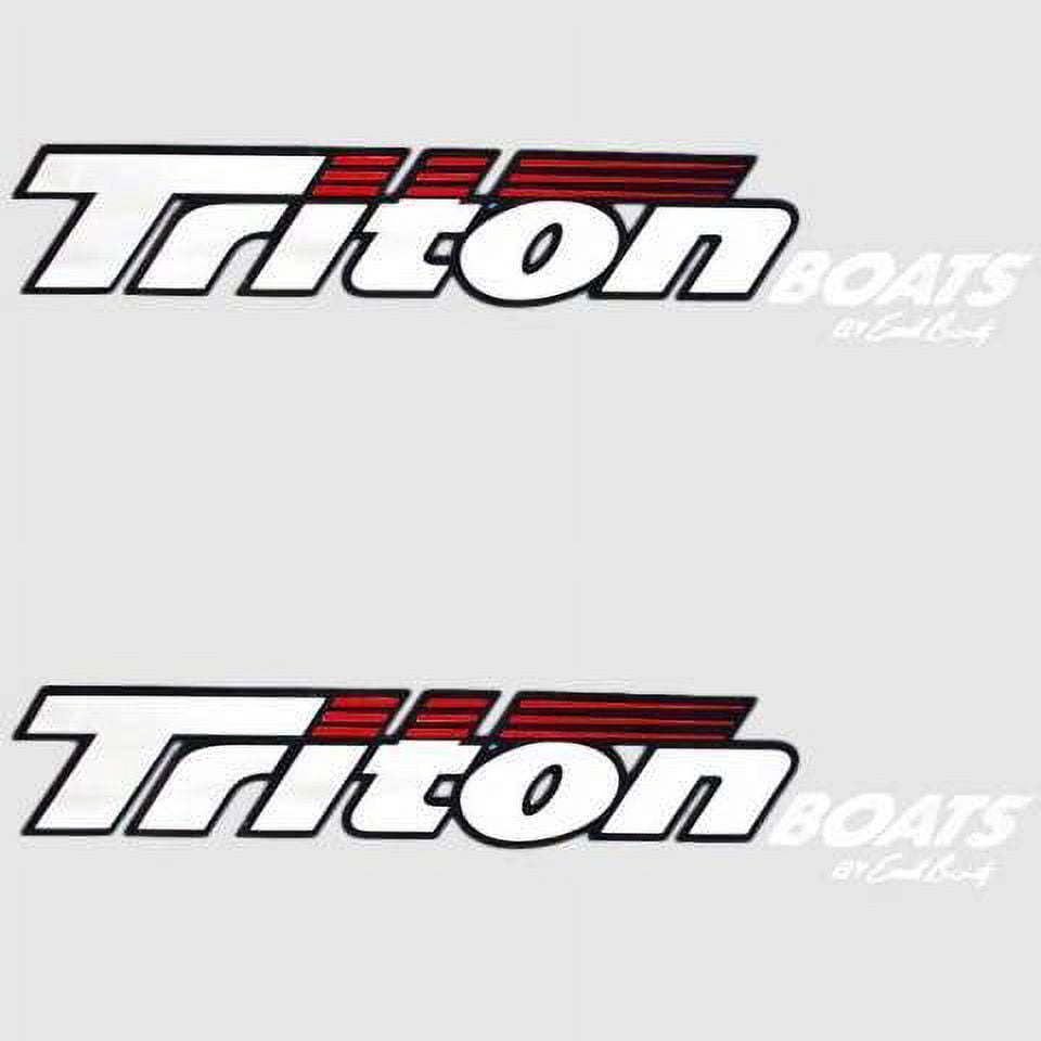 Triton Boat Decals 1890720 | 17 3/4 x 3 3/8 Inch White Black Red (Pair ...