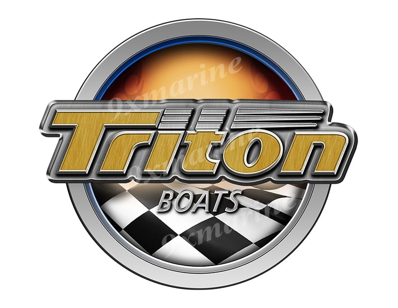Triton Boat Racing Round Sticker - Name Plate - Walmart.com
